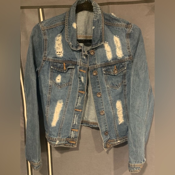 Jackets & Coats | Cool Aesthetic Denim Jacket | Poshmark